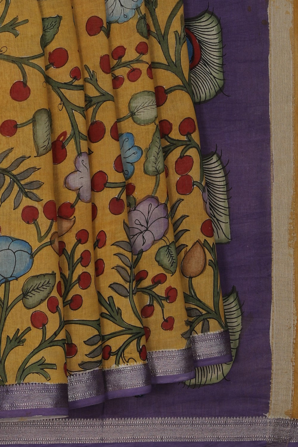 Kalamkari Painting Saree – Kalanjali