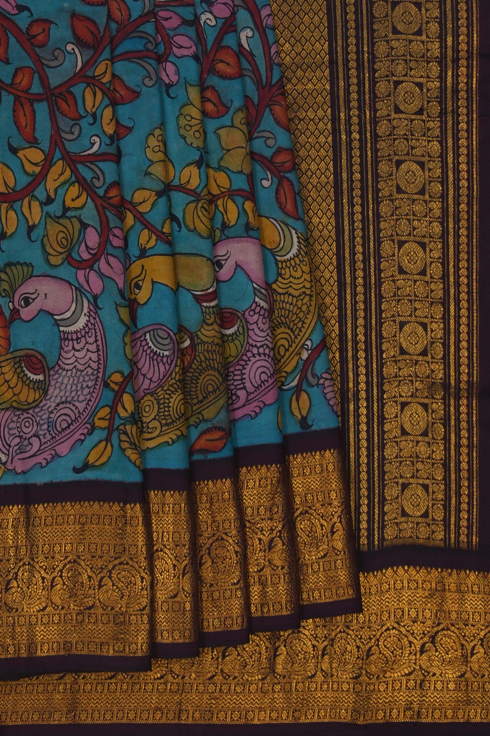 Kalamkari Painting Saree – Kalanjali