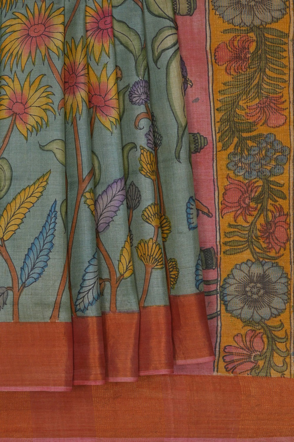 Kalamkari Painting Saree – Kalanjali