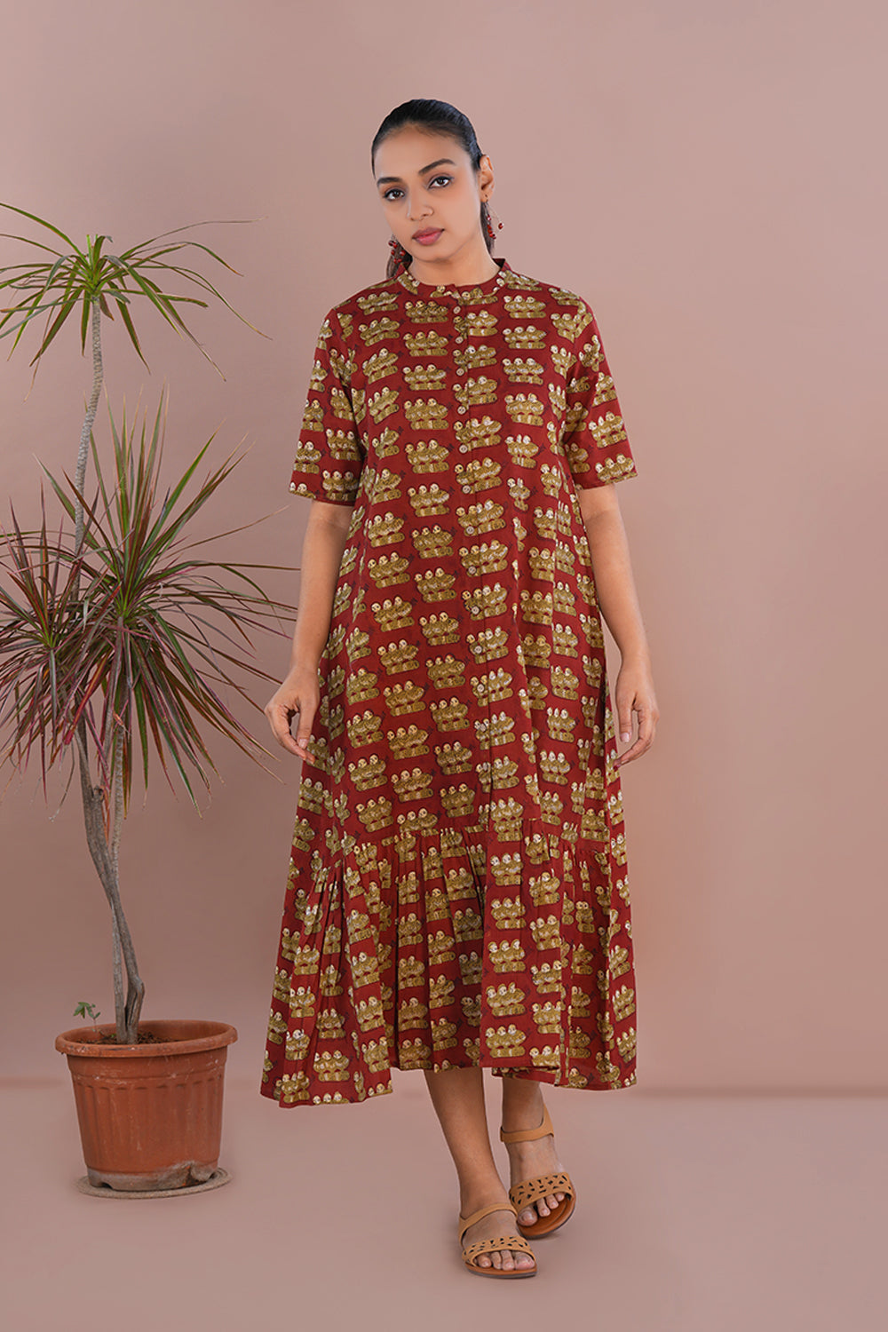 Bagru Handblock printed dress – Kalanjali